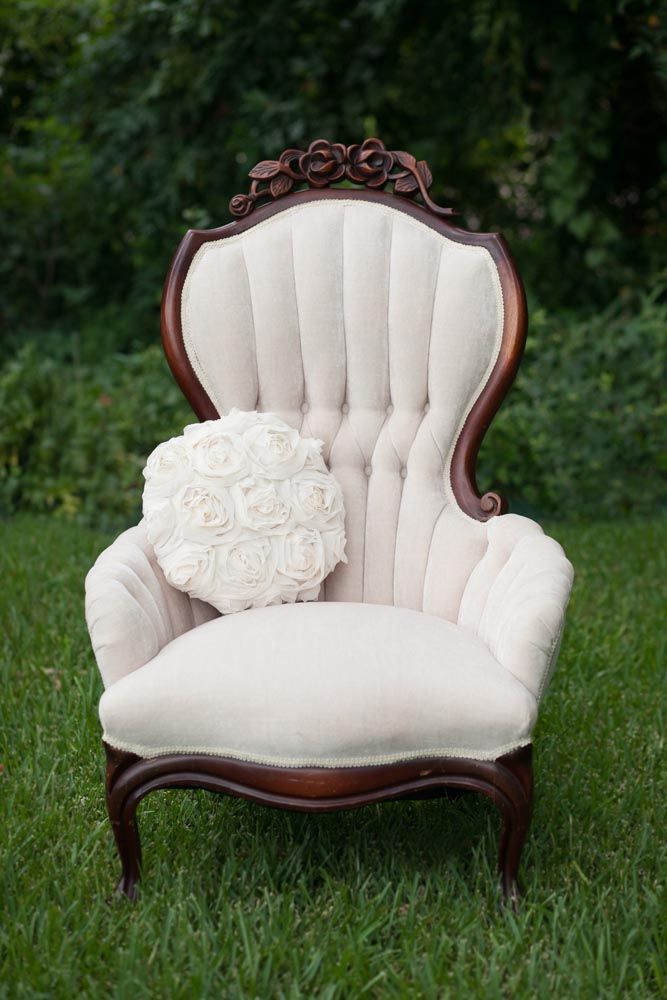 Ivory Velvet Tufted Vintage Chair $75 each