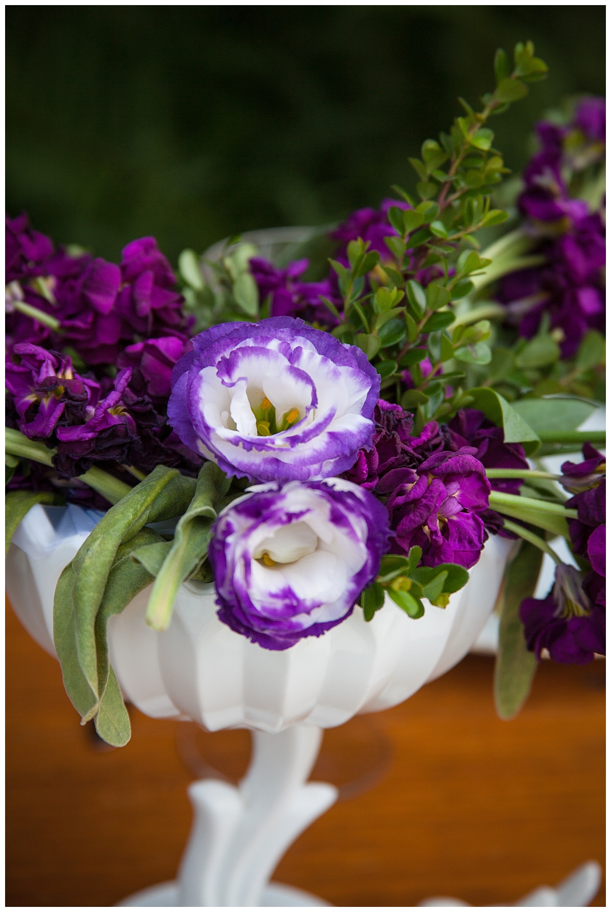 White Milk Glass Floral Compotes and Containers