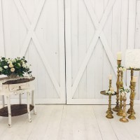 Floor Height Vintage Brass Wedding Ceremony Backdrop