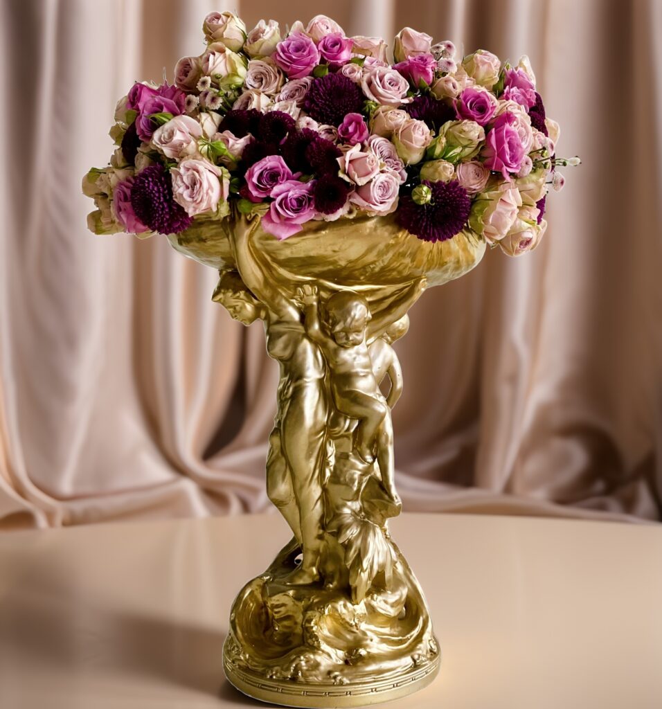 Hollywood Regency Style Floral Compotes
